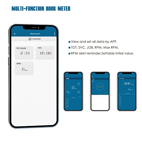 Runleader RL-HM027-BT Digital Bluetooth Hours Tachometer APP Remote Co