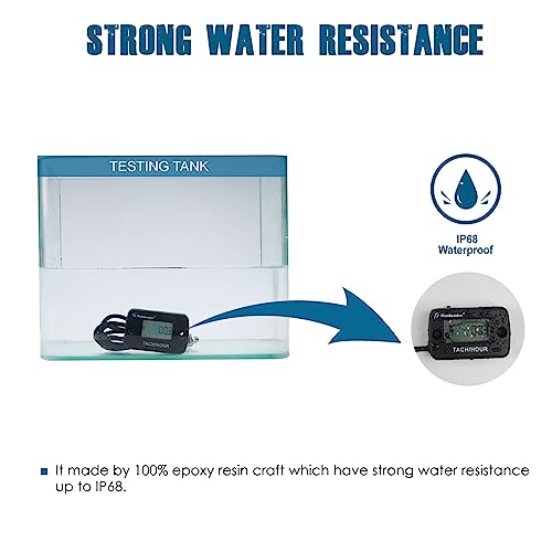 Runleader RL-HM019C Rotating Shaft Hour Meter Tachometer RPM Magnetic